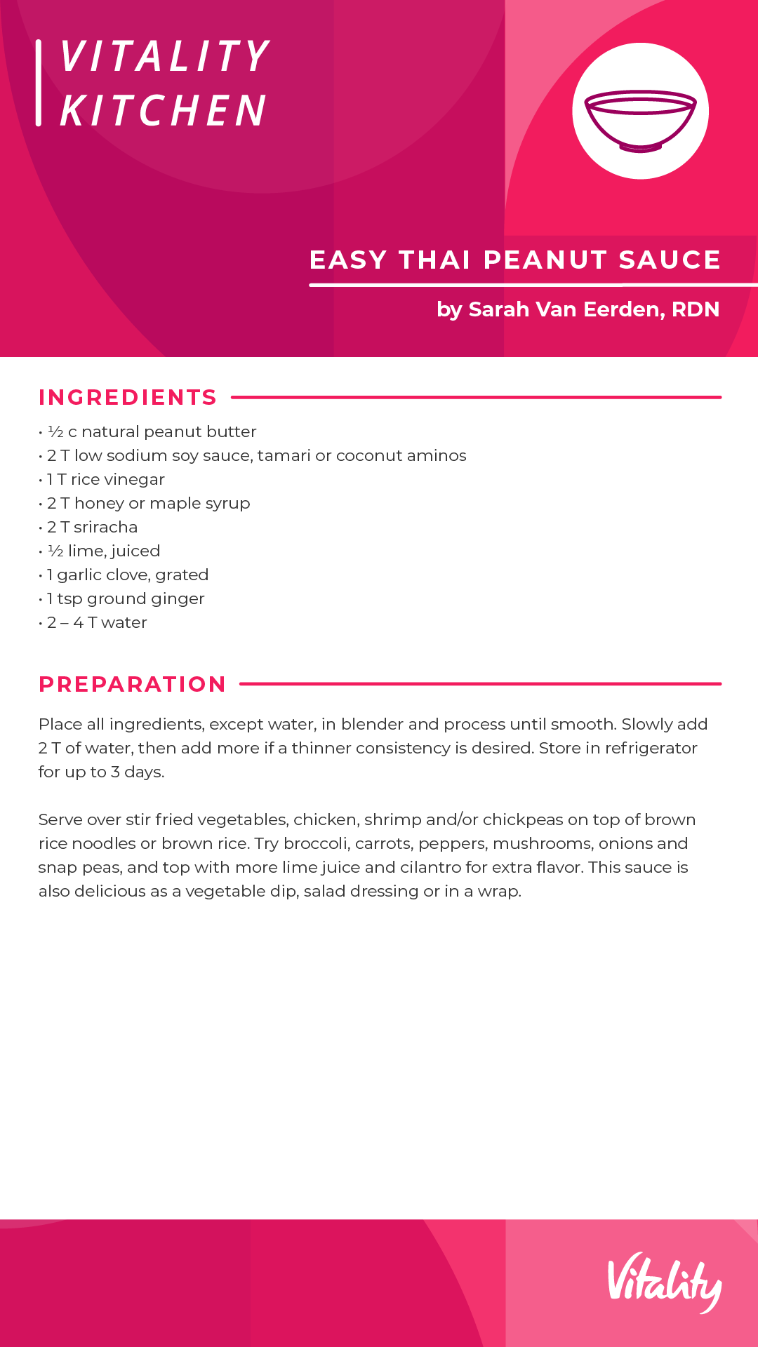 Easy Thai Peanut Sauce – Vitality