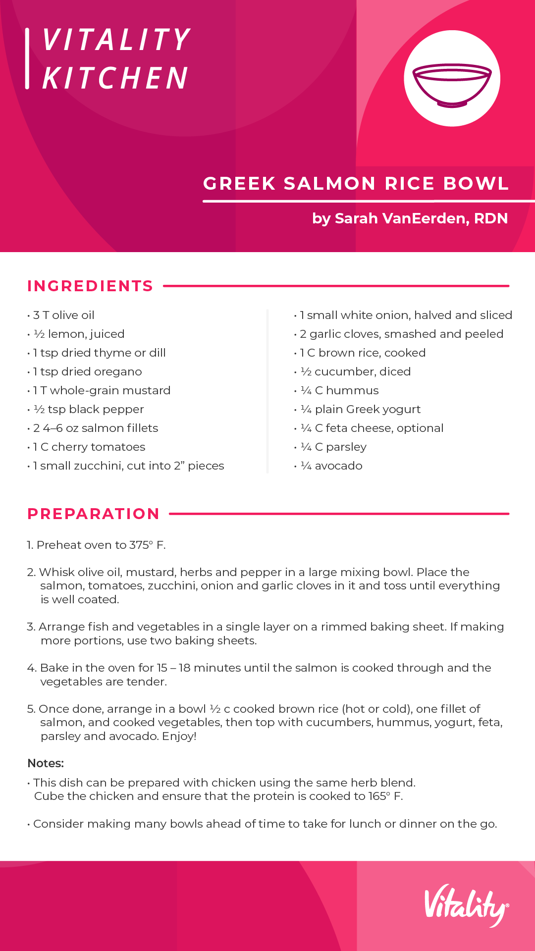 Greek Salmon Rice Bowl – Vitality